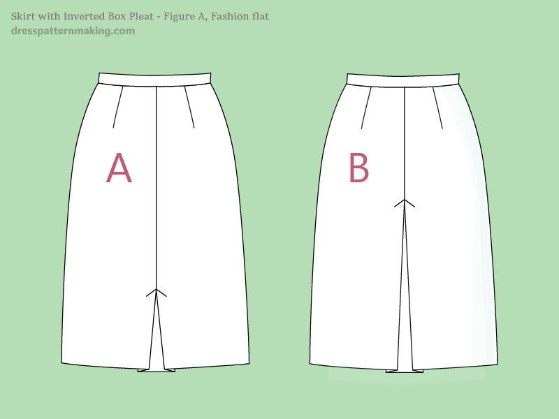 Dresspatternmaking - Skirt With Inverted Box Pleat